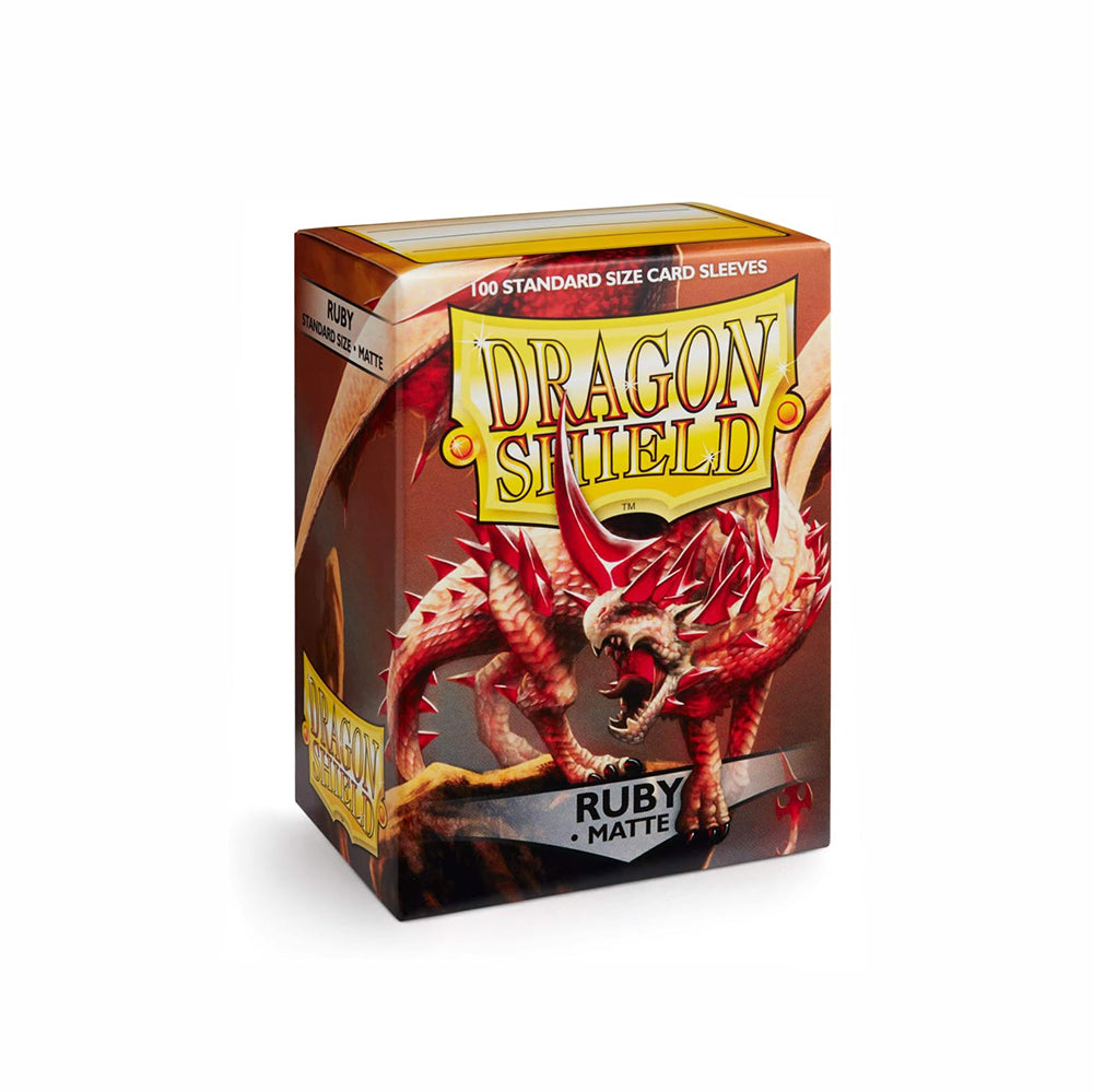 Dragon Shield Matte: 100 ruby card sleeves | Hoyle's of Oxford