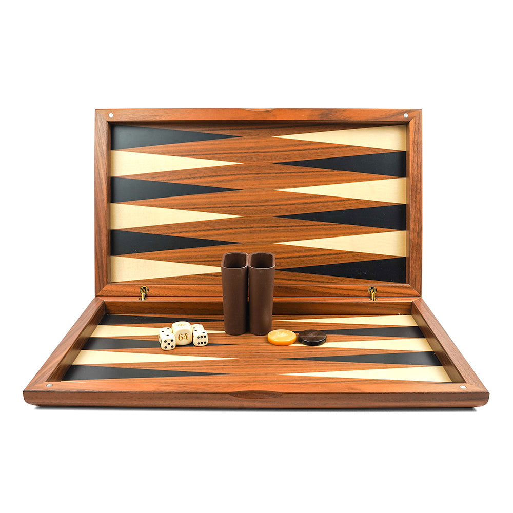Florence folding backgammon set: walnut, maple and ebony | Hoyle's of ...
