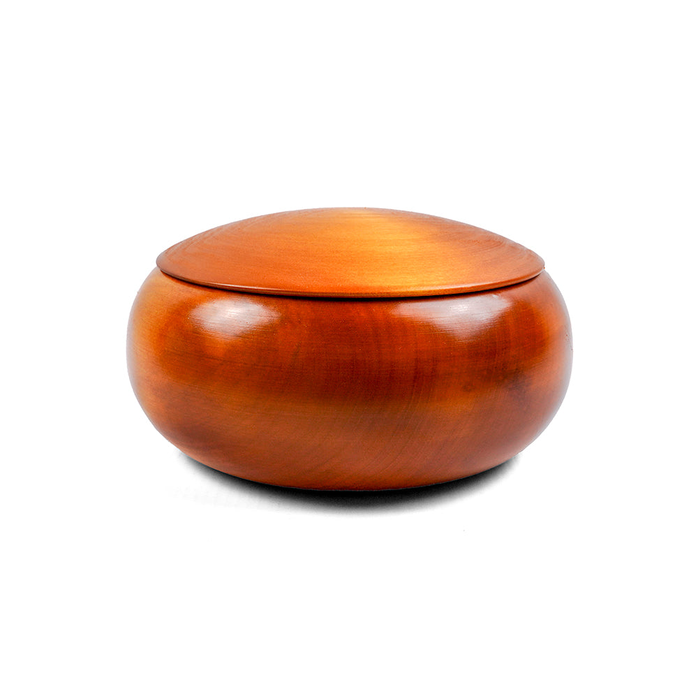 Go stone bowls: Red stained linden wood | Hoyle's of Oxford