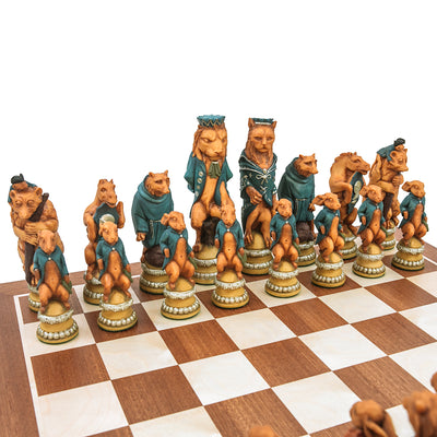Reynard the Fox chess pieces | Hoyle's of Oxford